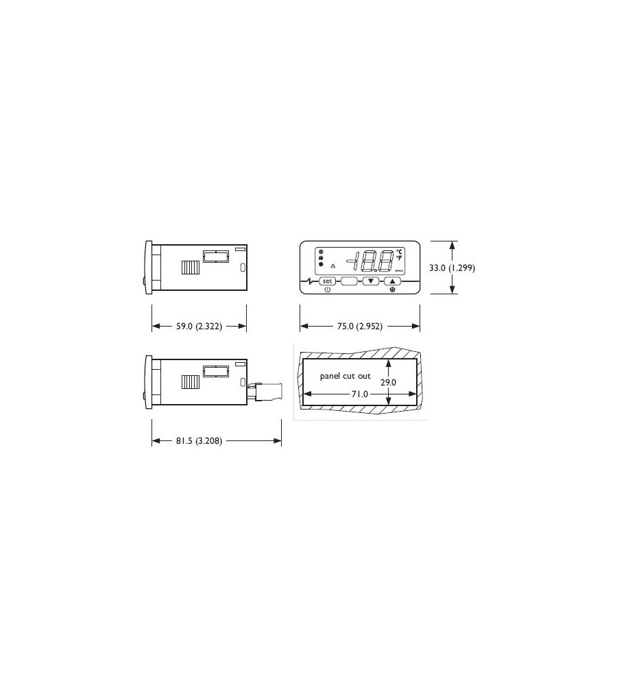 EVCO EV3B31 Digital Temperature Controller